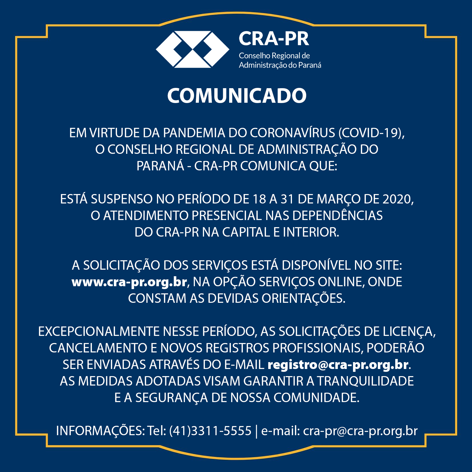 Registro profissional – CRA-PR